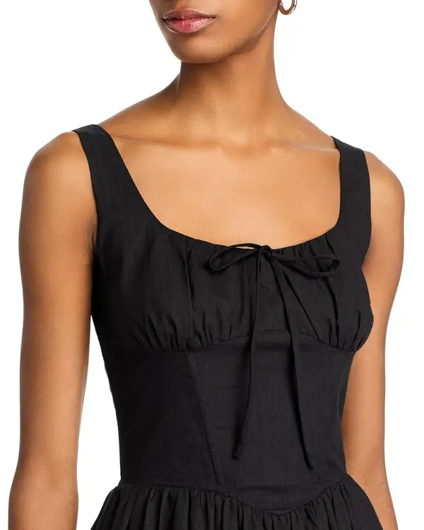 Lucy Paris Marie Drop Waist Dress In Black - 80% Off | Editorialist