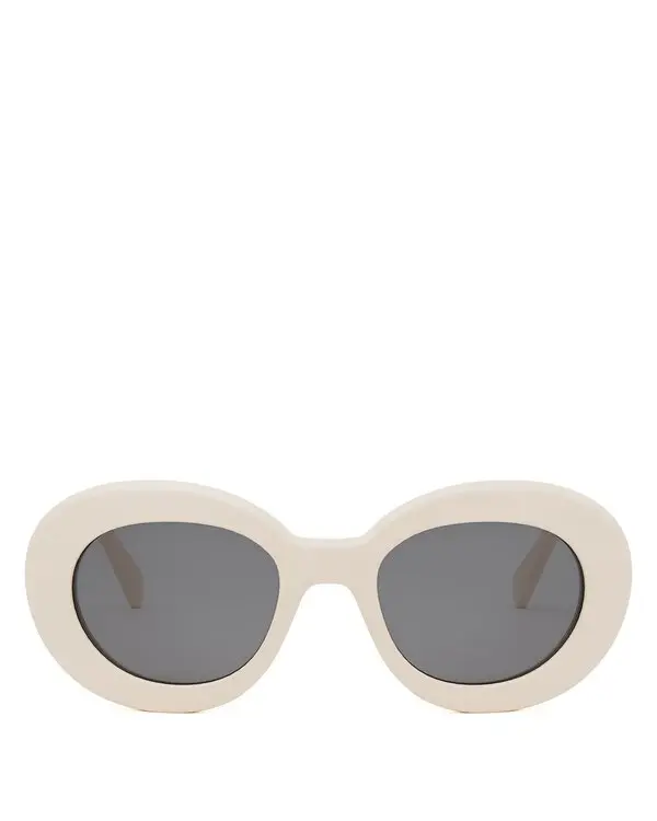 Celine Triomphe Round Sunglasses - Ivory/smoke