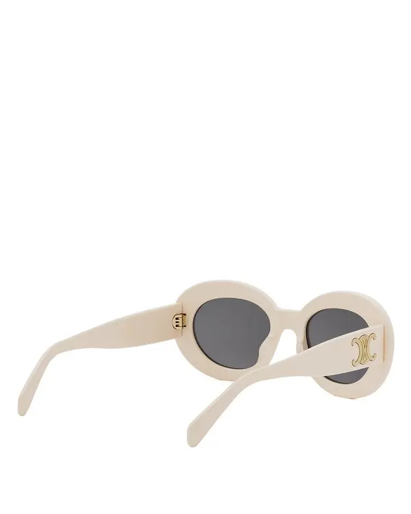 Celine Triomphe Round Sunglasses - Ivory/smoke