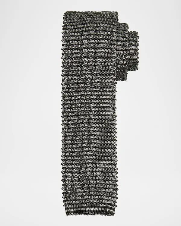 Giorgio Armani Silk Knit Tie - Pearl