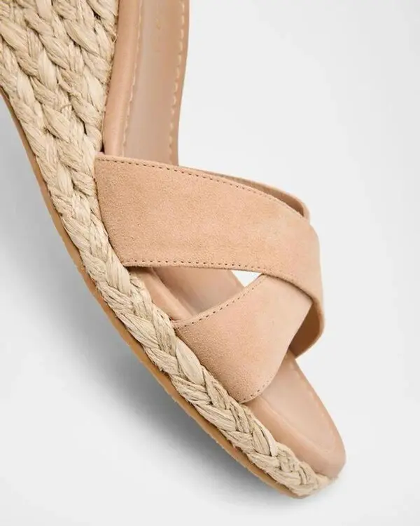 STUART WEITZMAN Dayna Espadrille Wedge Sandals - Adobe