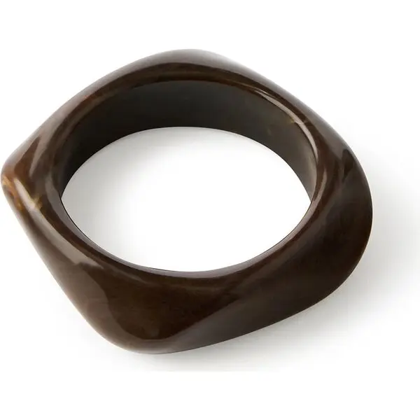 RUBI SHOES Single Charm Bracelet - Chocolate Swirl Bangle