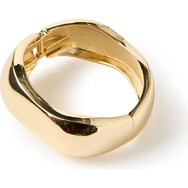 RUBI SHOES Charm Bracelet With Gold Plating - Up Gold Bubble Hinge Bangle