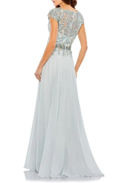 Mac Duggal Embellished Bodice Chiffon Gown - Seamist