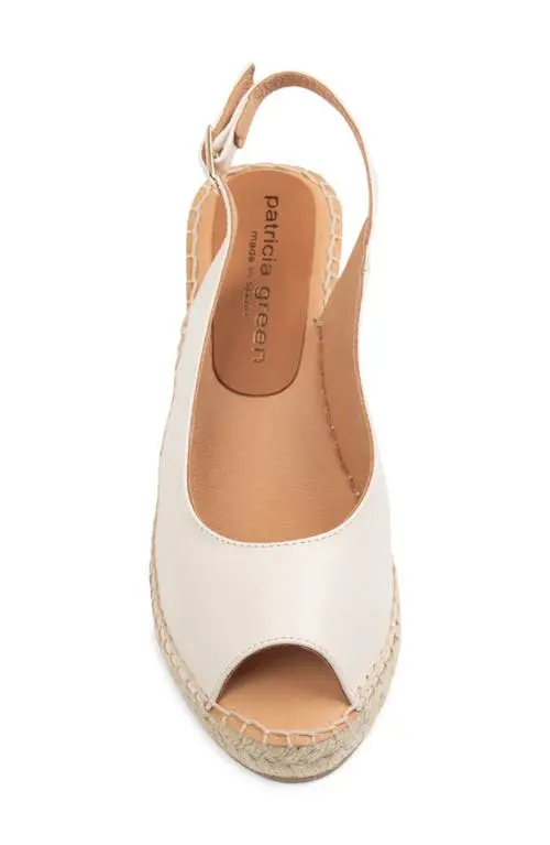PATRICIA GREEN Peyton Espadrille Wedge Sandals - Bone Leather