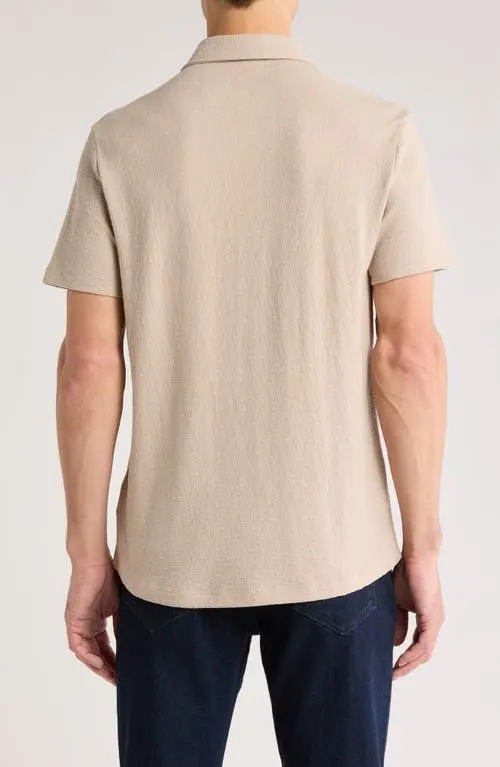 Robert Barakett Newman Short Sleeve Knit Button-up Shirt