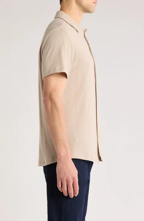 Robert Barakett Newman Short Sleeve Knit Button-up Shirt