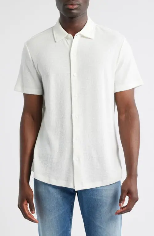 Robert Barakett Newman Short Sleeve Knit Button-up Shirt