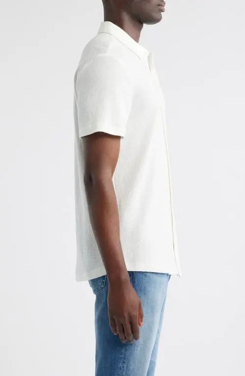 Robert Barakett Newman Short Sleeve Knit Button-up Shirt