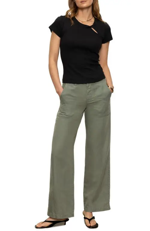Sanctuary Wide Leg Linen-blend Pants