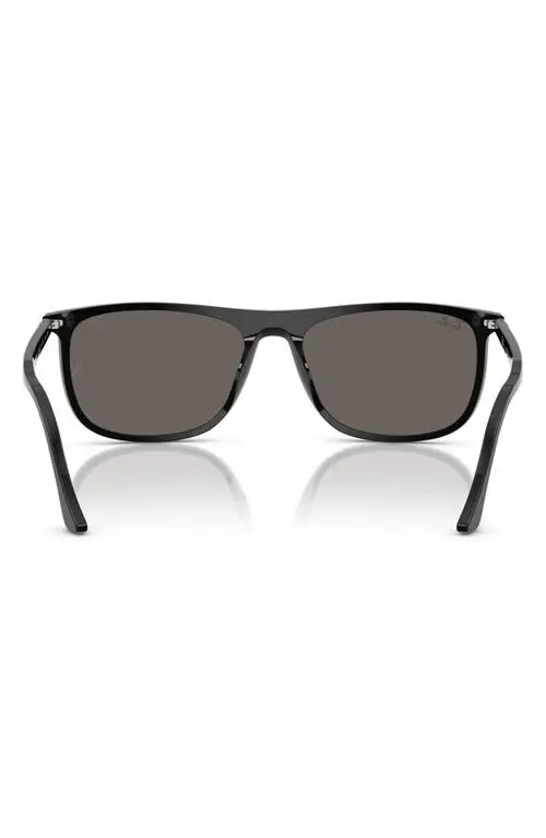 Ray-ban 61mm Rectangular Sunglasses - Black