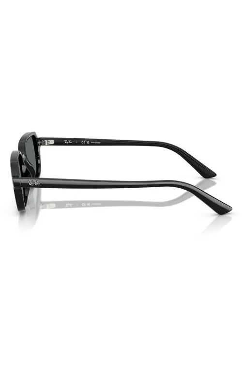 Ray-ban 52mm Polarized Pillow Sunglasses - Black