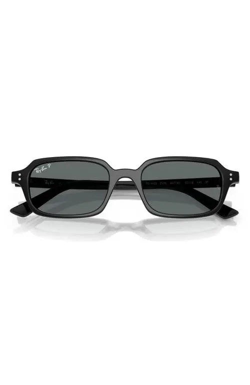 Ray-ban 52mm Polarized Pillow Sunglasses - Black