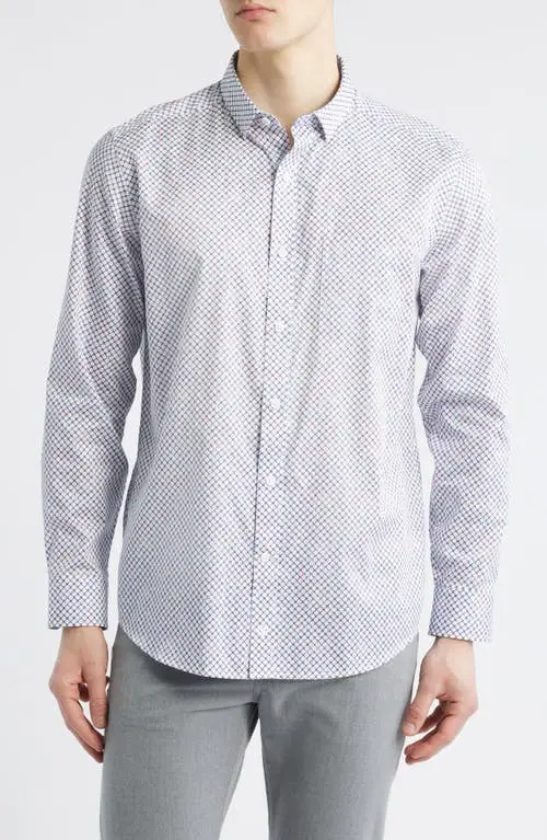 Johnston & Murphy Cross Link Print Button-up Shirt