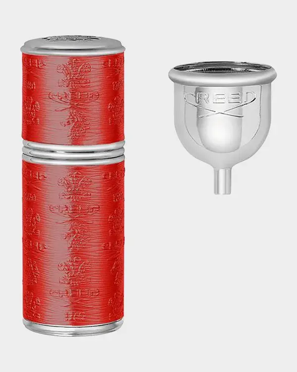 CREED 50 Ml Cylindrical Atomizer Case, Silver/red - One-color