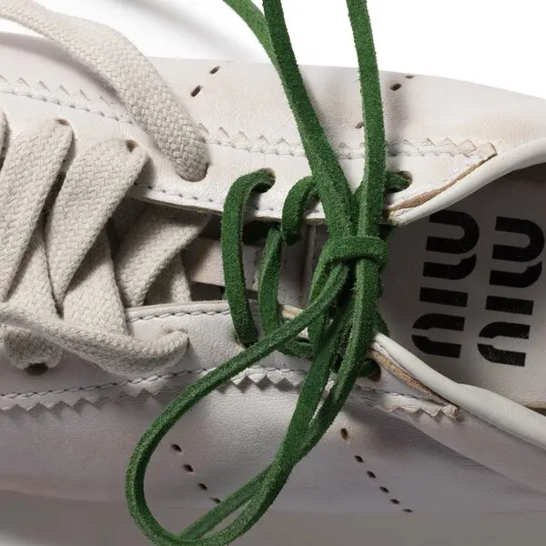 Miu Miu Leather Laces - Green
