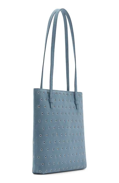 Mango Die-cut Leather Shopper Bag