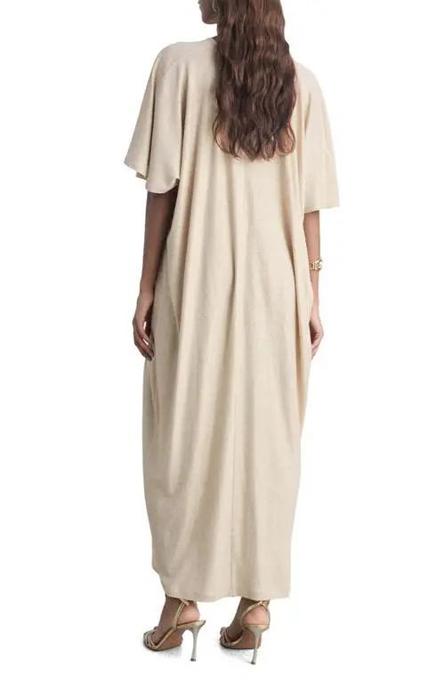 Mango Metallic Ruched Maxi Dress In Gold - 25% Off | Editorialist