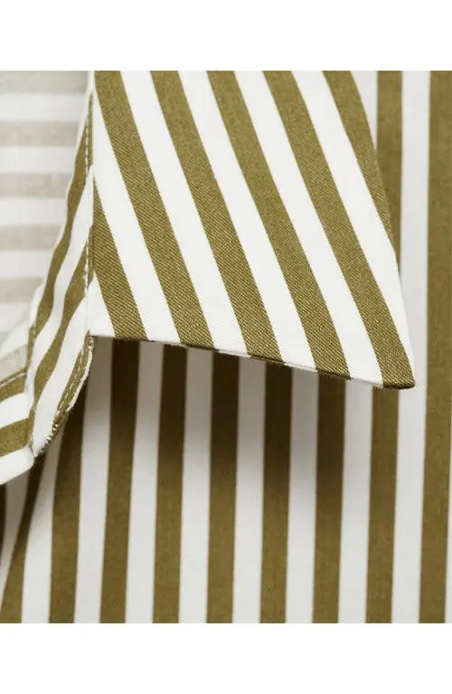 Mango Stripe Cotton-blend Button-up Shirt