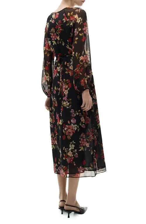 floral maxi dress mango MANGO Asymmetric Ruffled maxi long floral print dress viscose