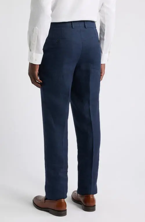 Nordstrom Henrik Trim Fit Italian Linen Suit Separate Pants - Navy Night