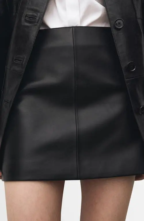 Mango Faux Leather Mini Skirt