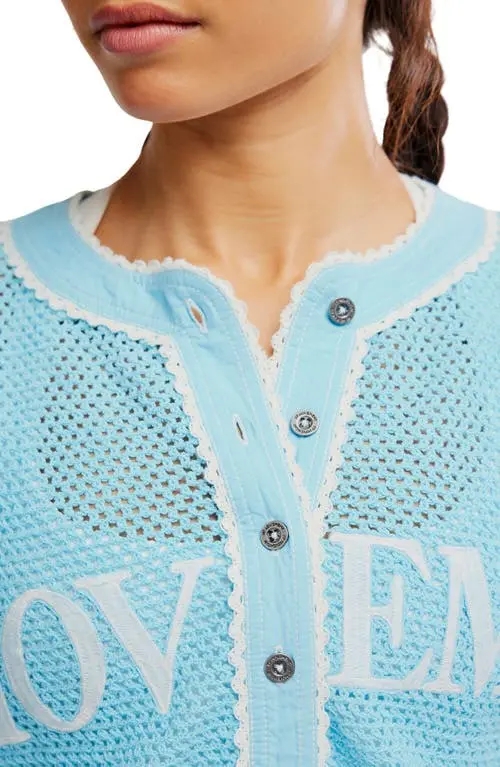 Free People Camp Out Embroidered Top