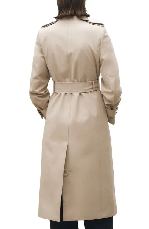 Mango Belted Double Breasted Trench Coat