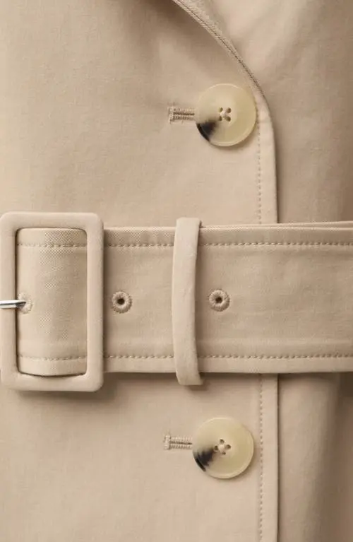 Mango Belted Double Breasted Trench Coat