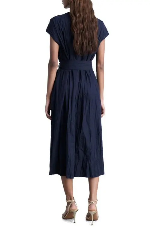 Mango Textured Tie-front Midi Dress