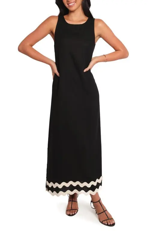 PETAL & PUP Juno Rickrack Trim Maxi Dress