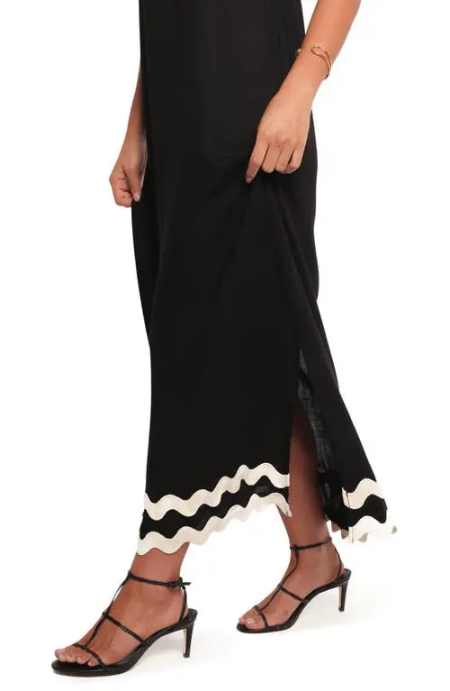 PETAL & PUP Juno Rickrack Trim Maxi Dress
