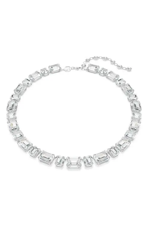 SWAROVSKI Millennia Octagon Crystal Tennis Necklace - White