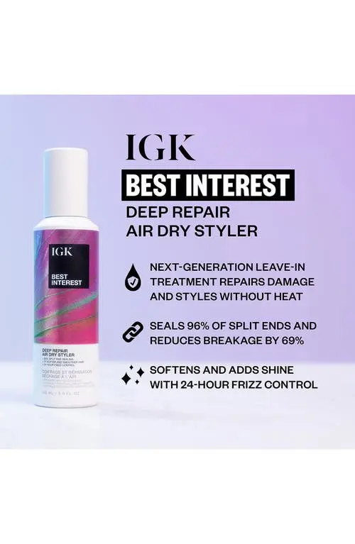 IGK Best Interest Deep Repair Air Dry Styler - No Color