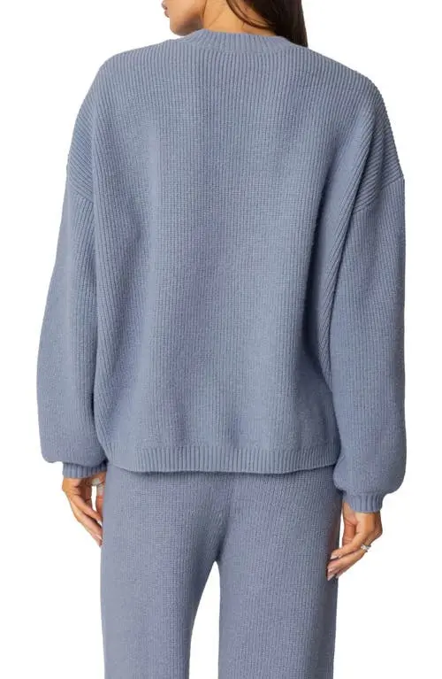 EDIKTED Kris Crewneck Zip Sweater