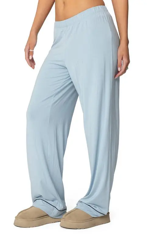 EDIKTED Jeanette Pajama Pants - Light-blue