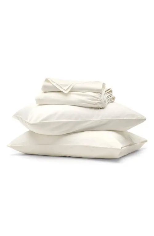 BOLL & BRANCH Signature Vintage Washed Organic Cotton Sheet Set - Vintage Cream