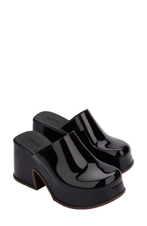 Melissa Mia Platform Mule - Black/brown