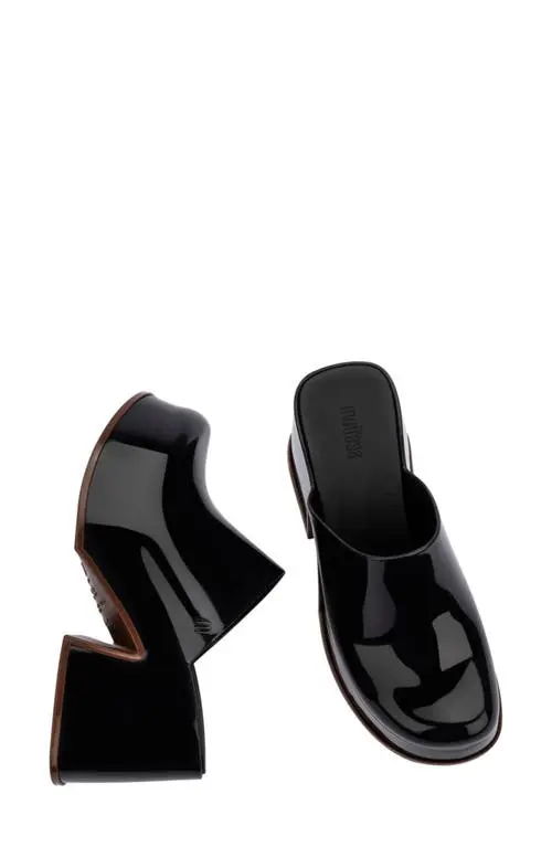 Melissa Mia Platform Mule - Black/brown