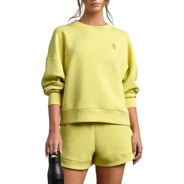 RHONE Dreamglow Crewneck Sweatshirt - Citron Green