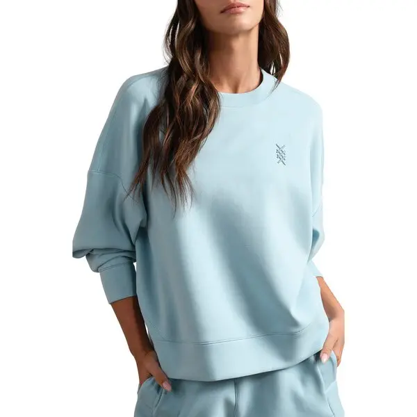 RHONE Dreamglow Crewneck Sweatshirt - Pool Blue