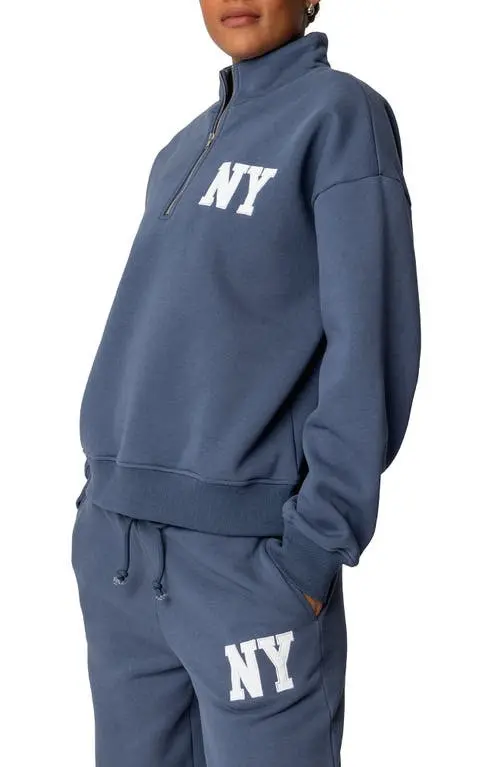 EDIKTED Ny Quarter Zip Sweatshirt