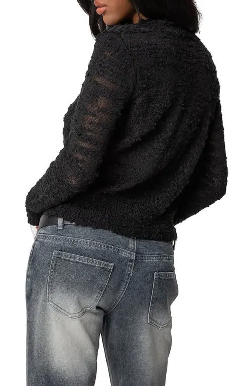 EDIKTED Georgie Textured Cropped Cardigan