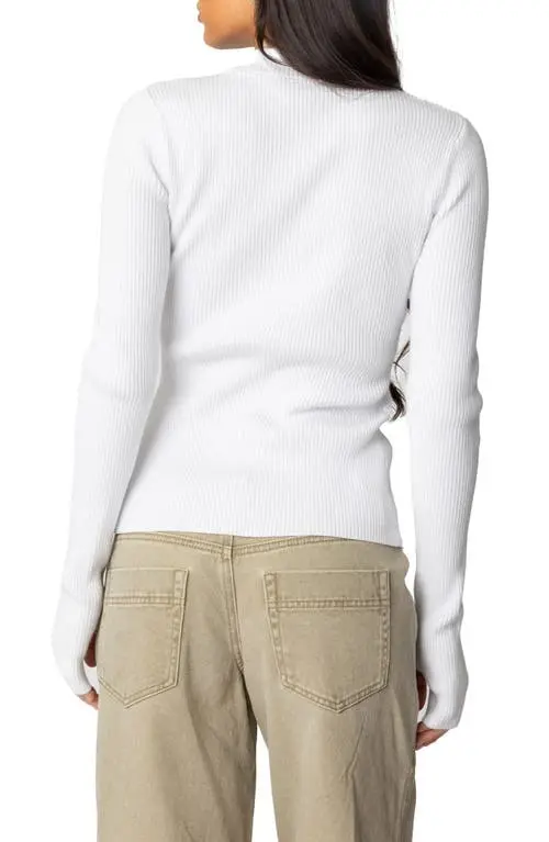EDIKTED Mirielle Collar Rib Cardigan