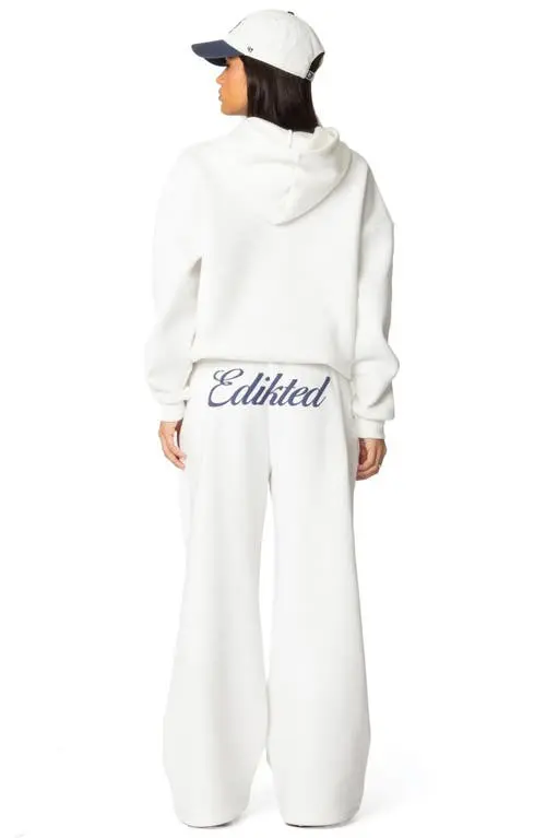 EDIKTED Oversized Fleece Hoodie - White