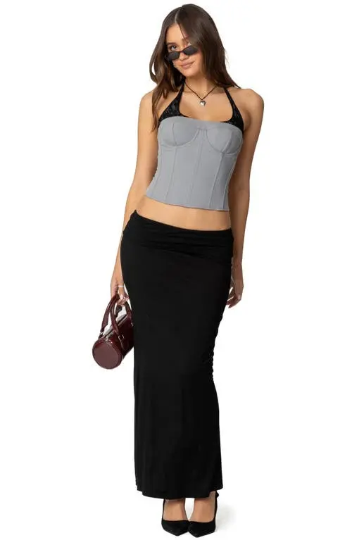 EDIKTED Jara Layered Lace Halter Corset