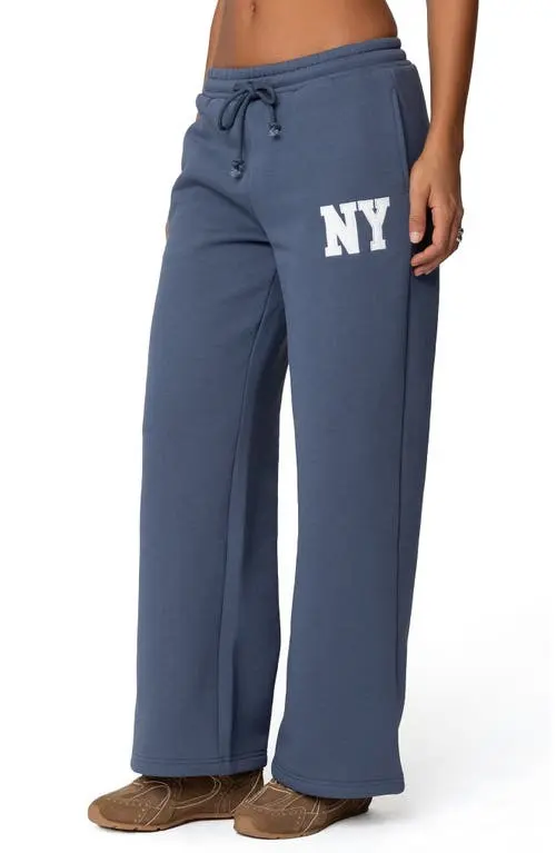 EDIKTED Ny Wide Leg Fleece Sweatpants