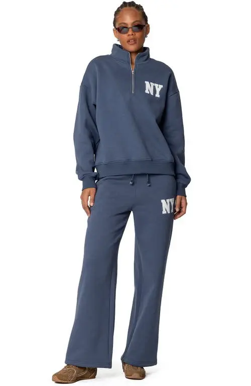 EDIKTED Ny Wide Leg Fleece Sweatpants