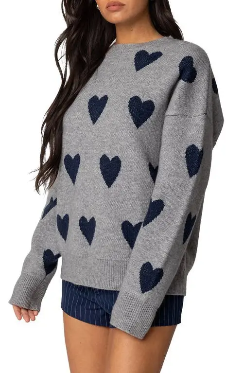 EDIKTED Big Heart Oversize Sweater