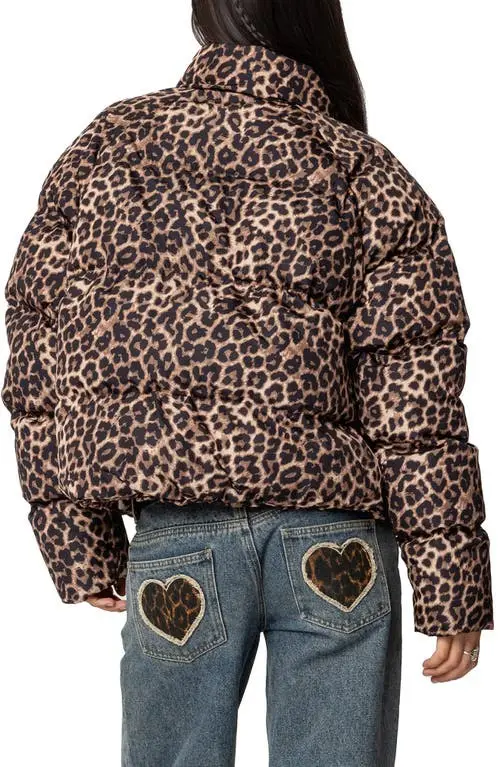 EDIKTED Dalya Print Puffer Jacket
